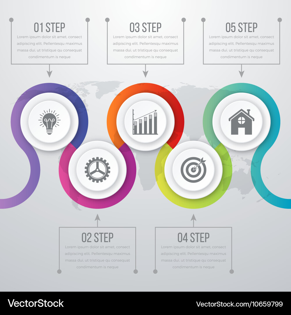 Timeline 3d infographic Royalty Free Vector Image