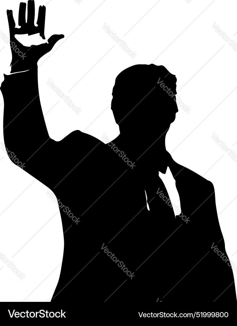 Donald trump silhouette Royalty Free Vector Image