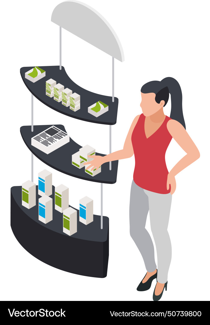 Exhibition stand icon Royalty Free Vector Image