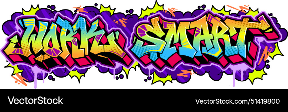 Graffiti text Royalty Free Vector Image - VectorStock