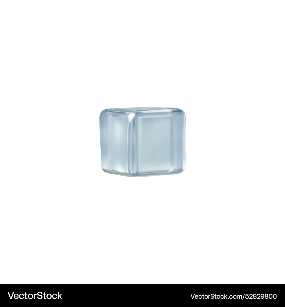 Ice cube 3d icon Royalty Free Vector Image - VectorStock