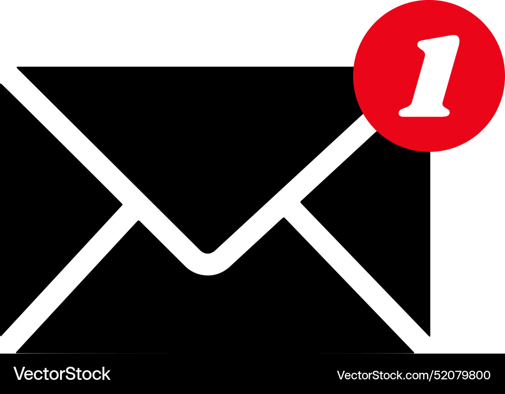 One new message icon isolated on white background Vector Image