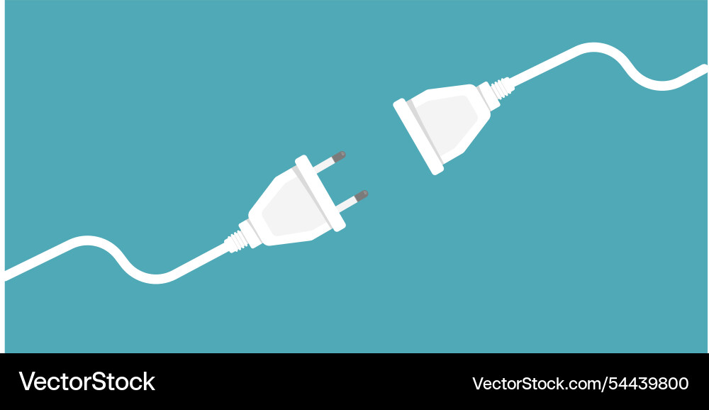 Plug and socket electricity - banner background Vector Image