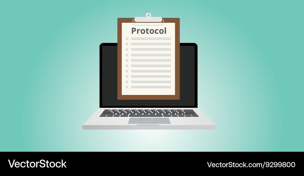 Protocol concept rules Royalty Free Vector Image