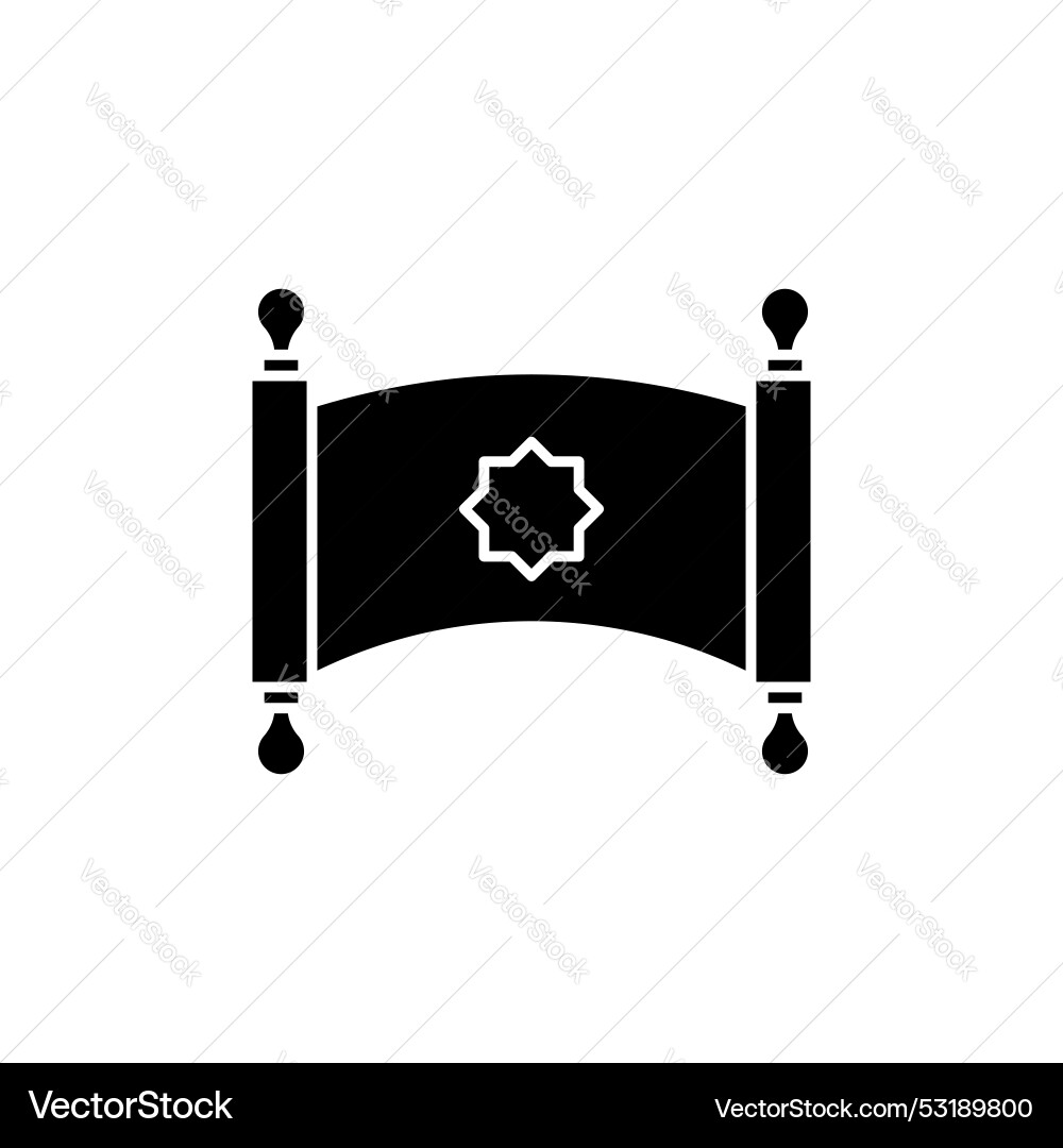 Scroll torah icon isolated on white background Vector Image