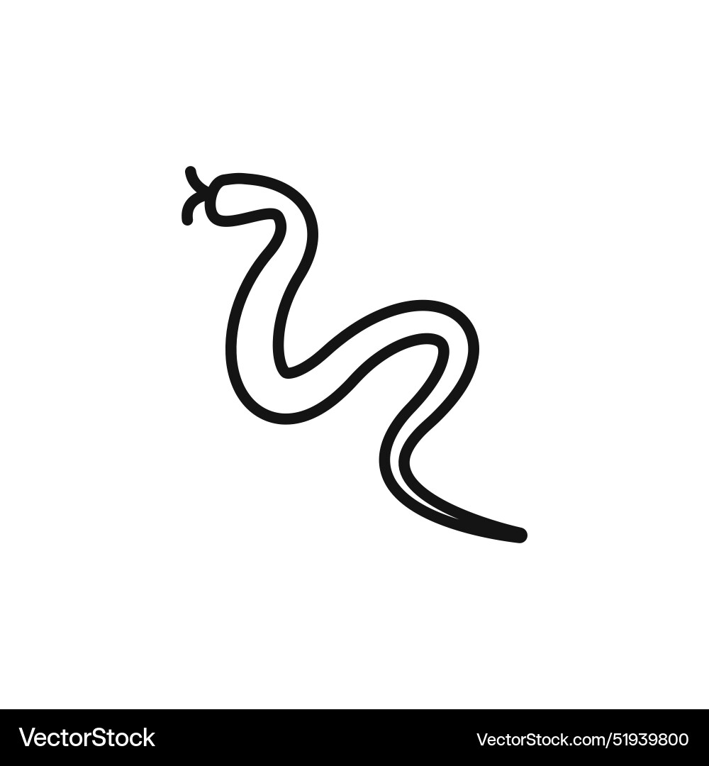 Snake icon logo sign outline Royalty Free Vector Image