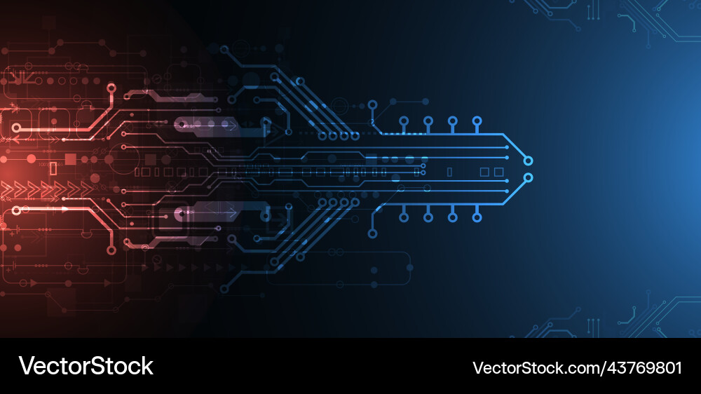 Abstract technology circuit board communication Vector Image