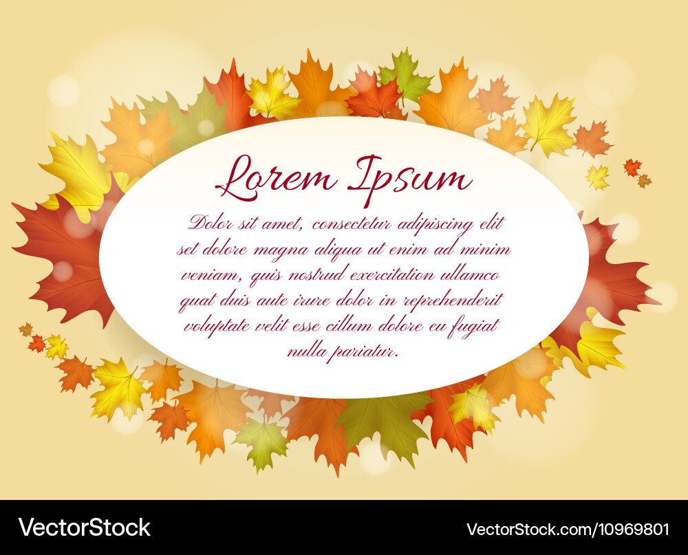 Autumn Leaf Frame - Elegant Fall Royalty Free Vector Image