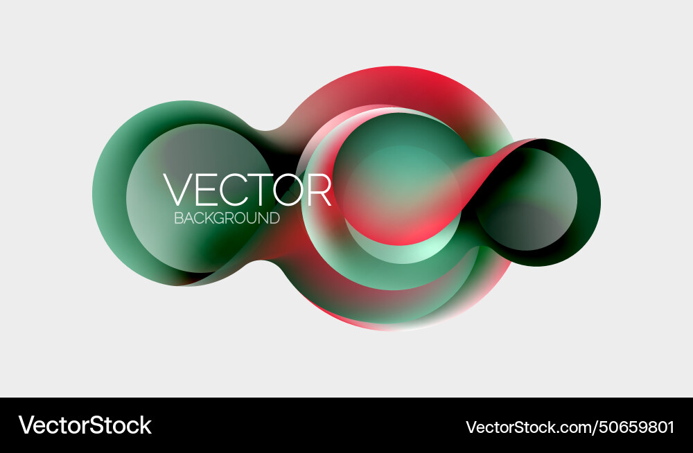 Beautiful flowing round shapes and circles Vector Image