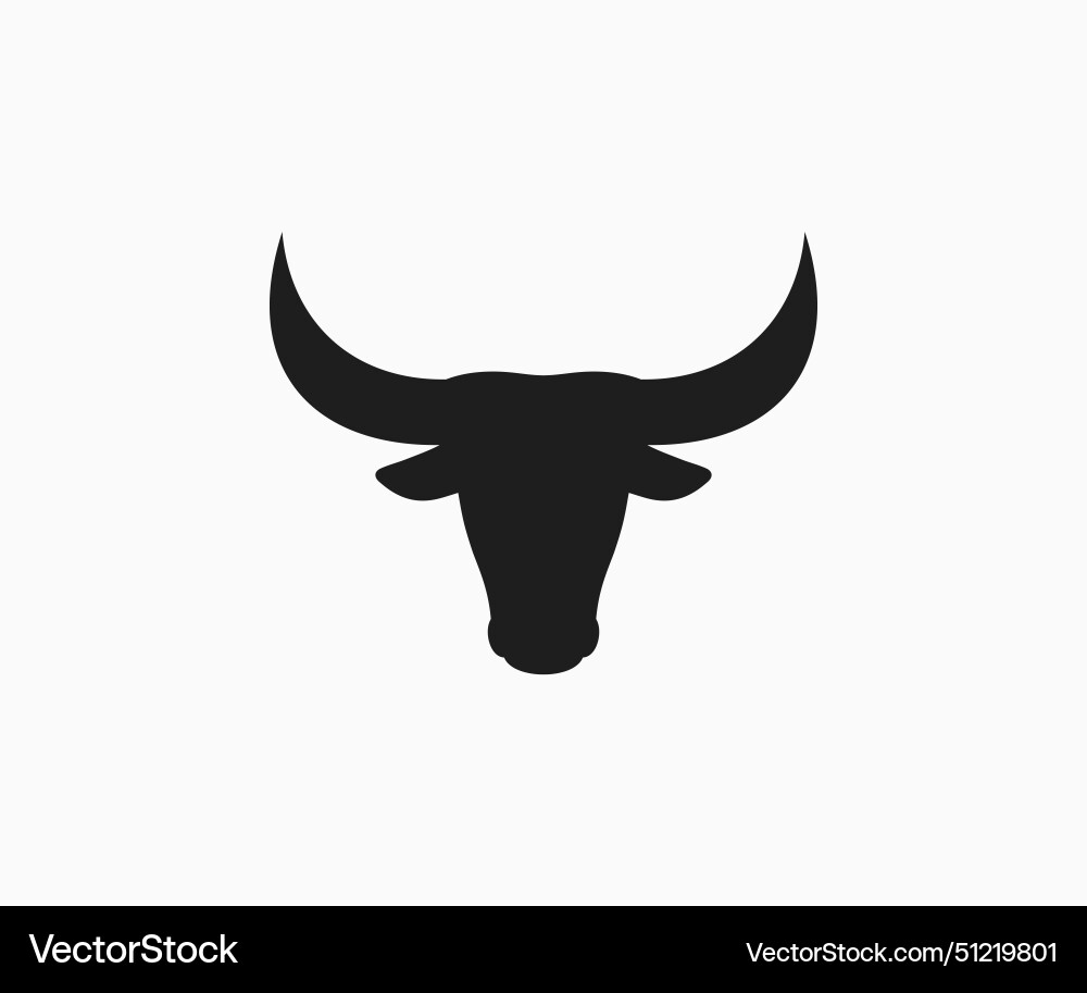Bull head icon and sign symbol Royalty Free Vector Image