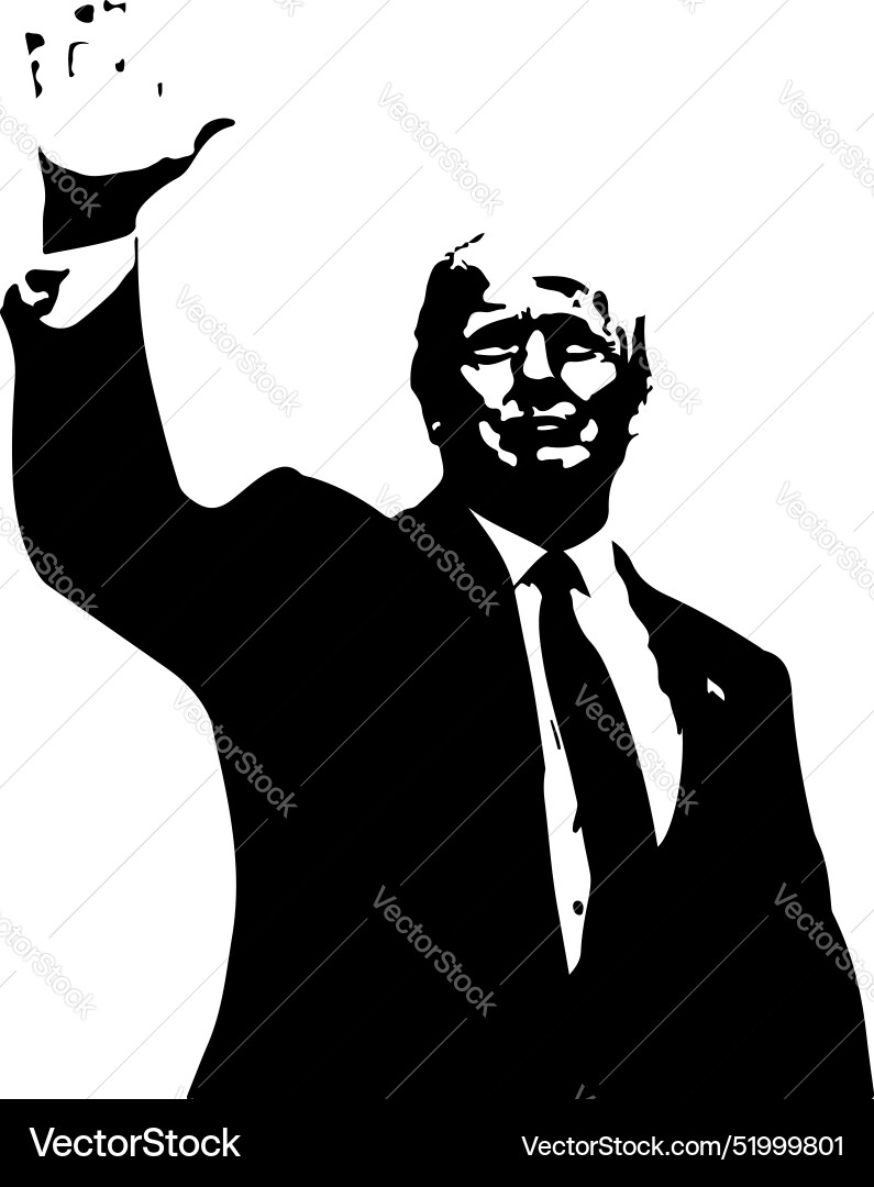 Donald trump silhouette Royalty Free Vector Image