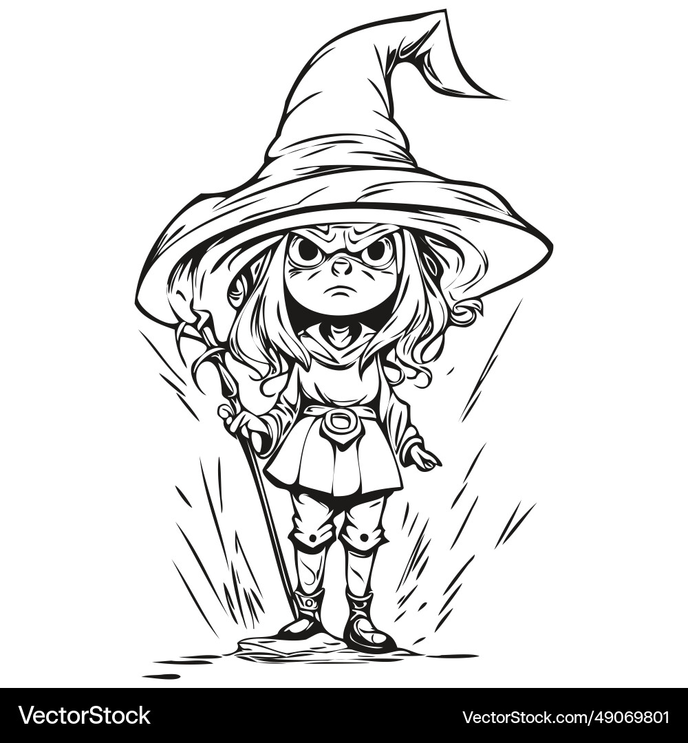 Ethereal image of a scary spellcasting haunting Vector Image