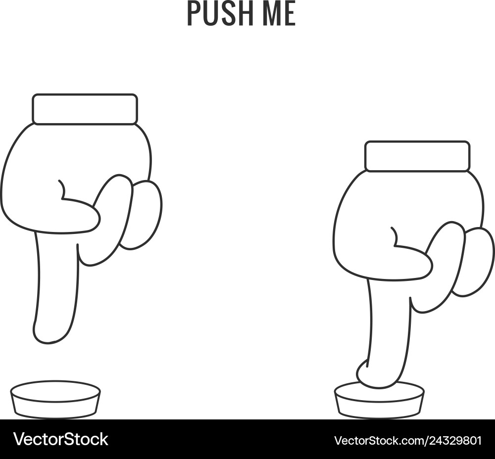 Human hand pressing button Royalty Free Vector Image