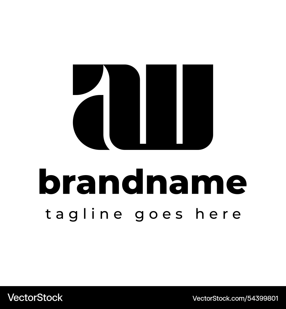 Letters aw monogram logo suitable for any Vector Image
