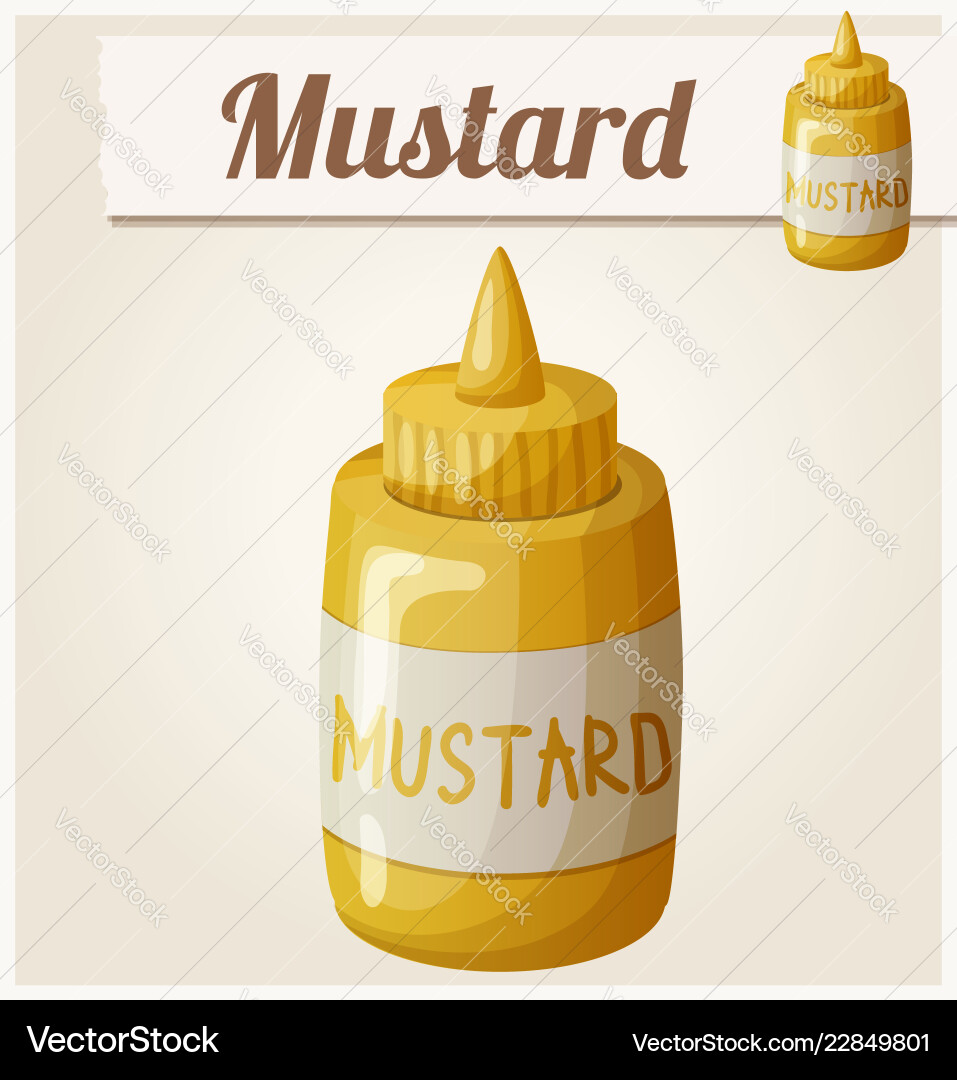 Mustard cartoon icon Royalty Free Vector Image