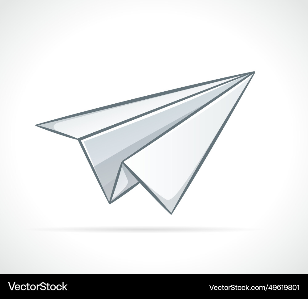 Paper plane cartoon Royalty Free Vector Image - VectorStock