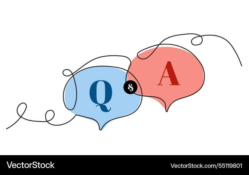 Question and answer line icon designed as faq Vector Image