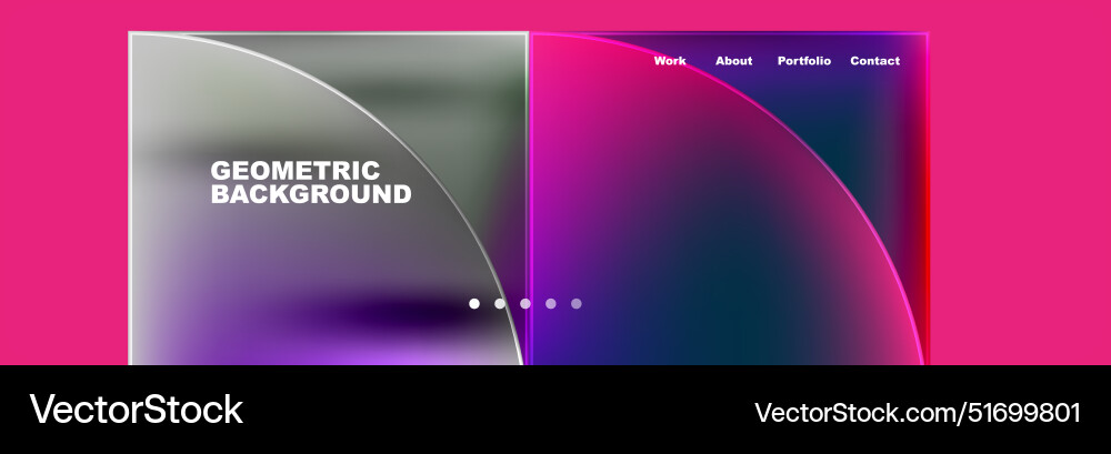 Round triangles and squares web site page template