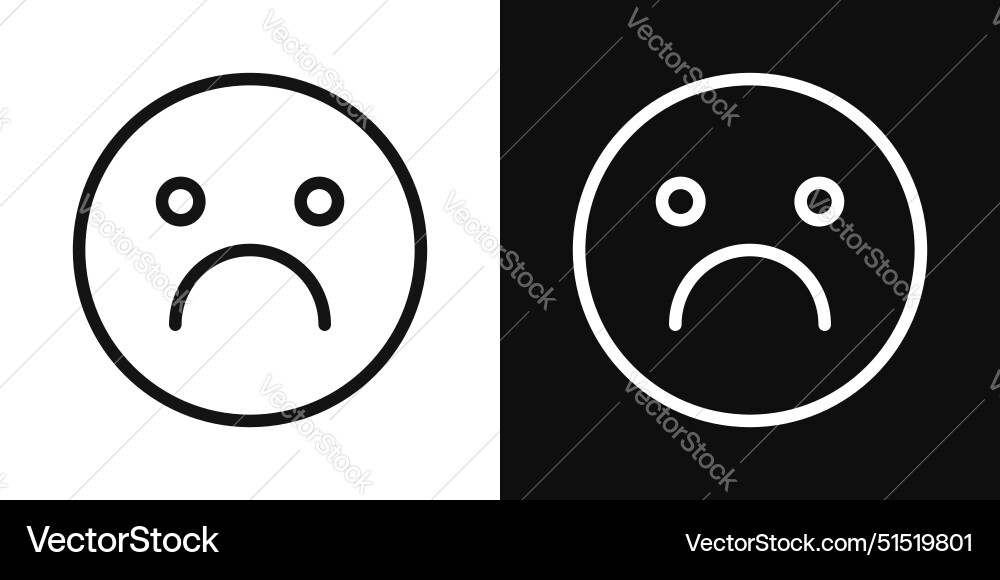 Sad icon Royalty Free Vector Image - VectorStock