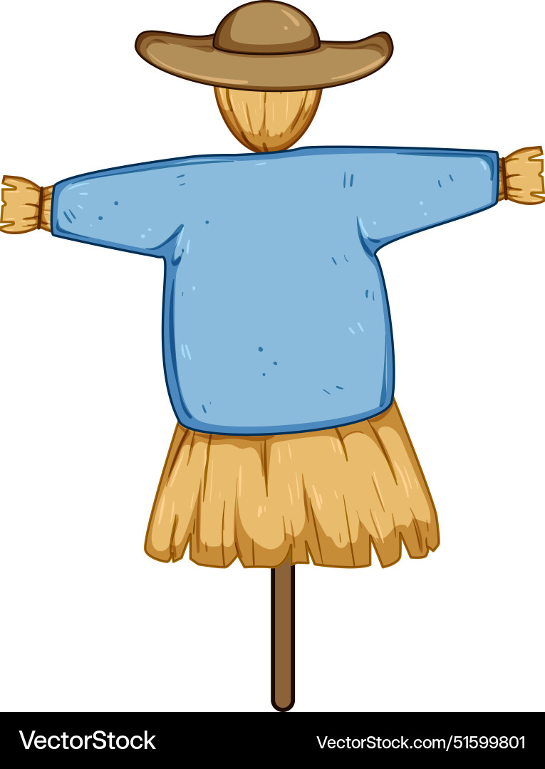Scare scarecrow cartoon Royalty Free Vector Image