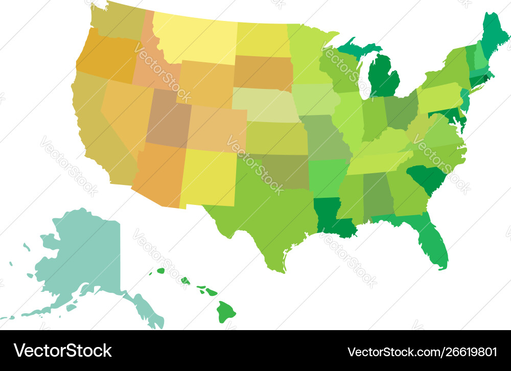 United States Map Royalty Free Vector Image - VectorStock