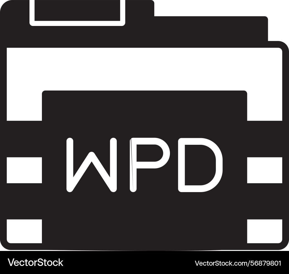 Wpd folder icon Royalty Free Vector Image - VectorStock