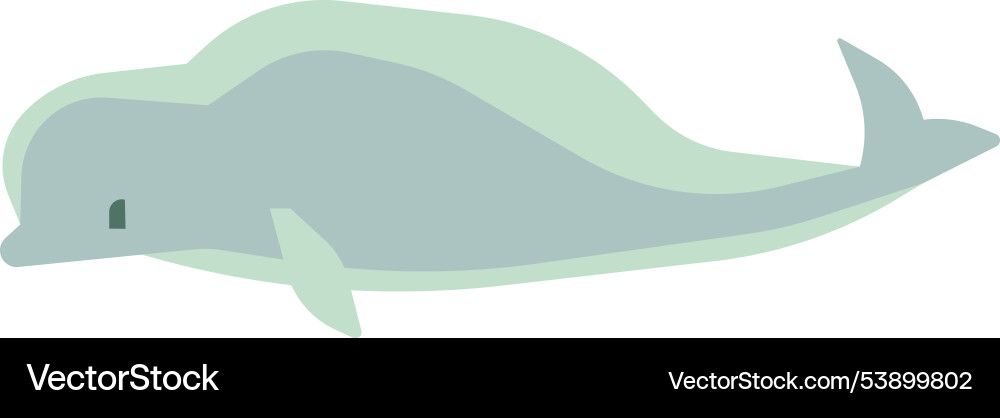 Beluga whale color icon natural marine predator Vector Image