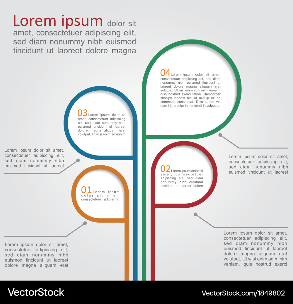 Concept colorful tree for business design Vector Image