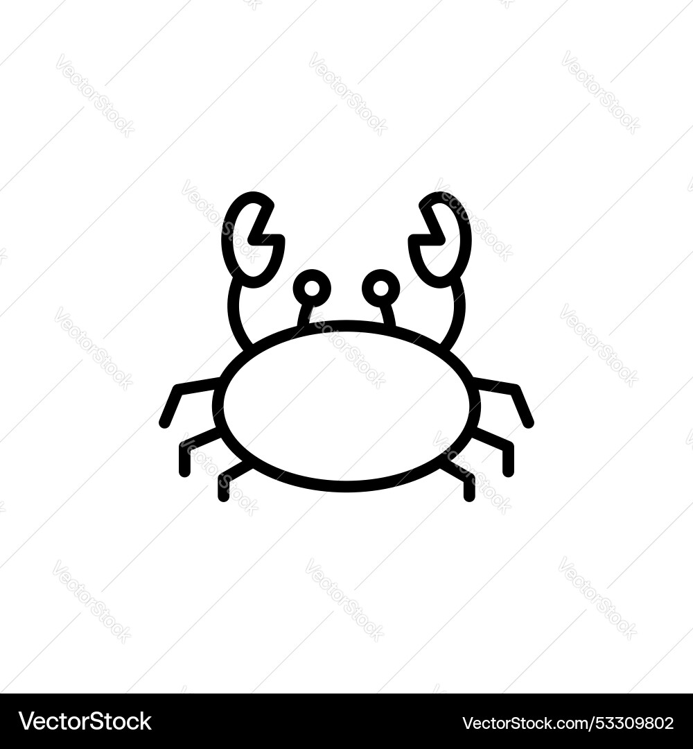 Crab icon isolated on white background Royalty Free Vector