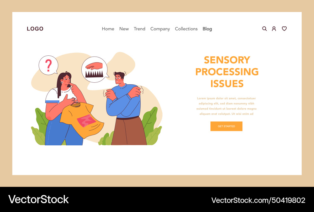 Insightful depiction of sensory processing issues Vector Image