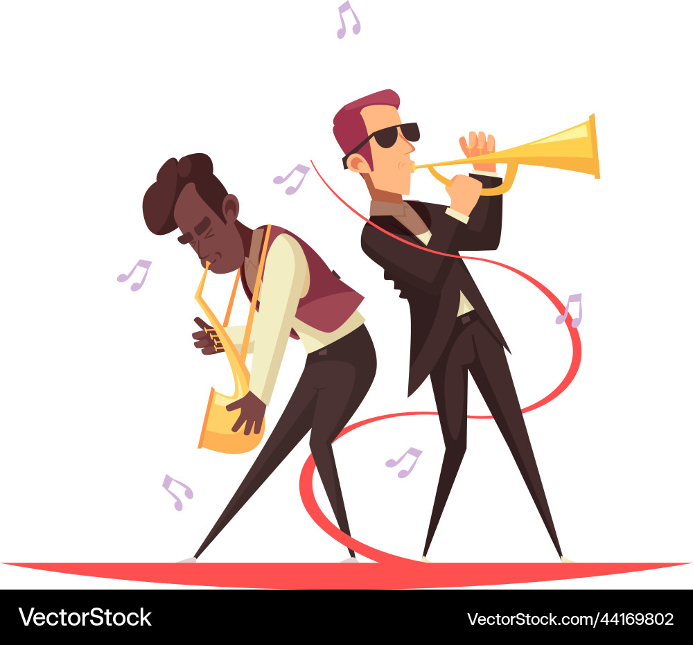 Jazz cartoon Royalty Free Vector Image - VectorStock