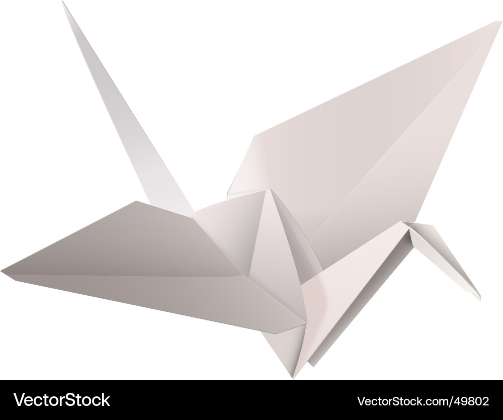 Origami swan Royalty Free Vector Image - VectorStock