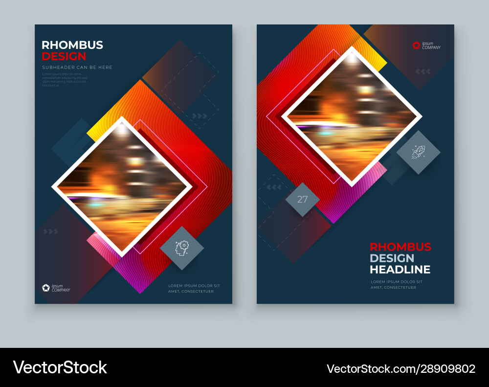 Red brochure cover background design corporate Vector Image