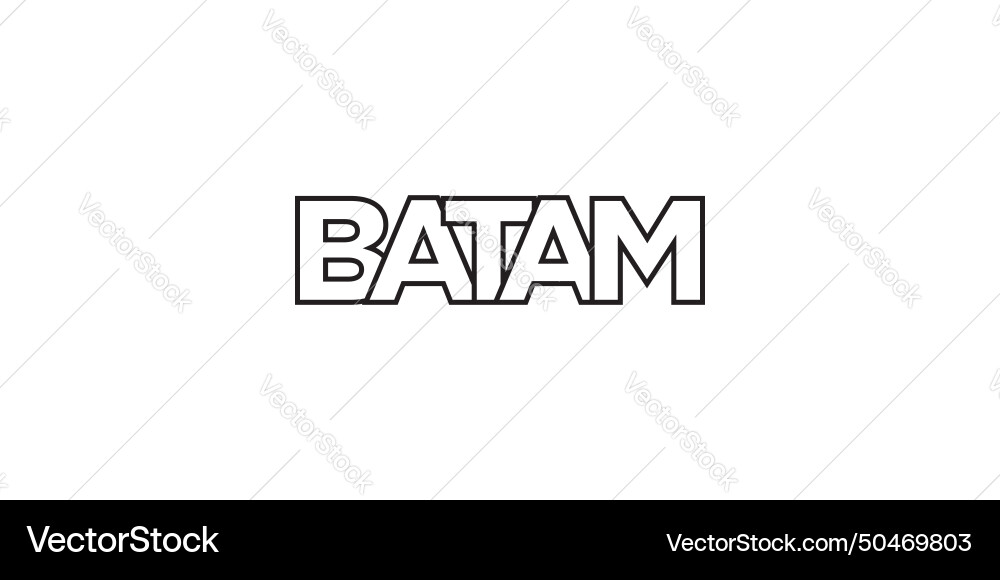 Batam in the indonesia emblem design features Vector Image