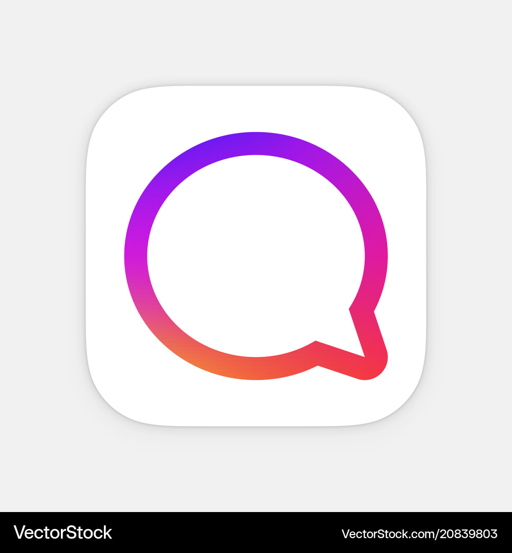 Chat app icon template mobile application Vector Image