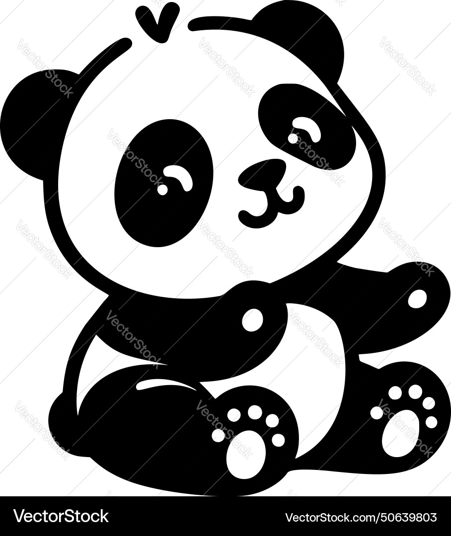 Cute panda Royalty Free Vector Image - VectorStock