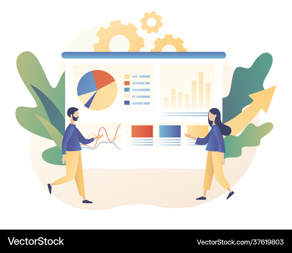 Data Analysis & Business Insights Royalty Free Vector
