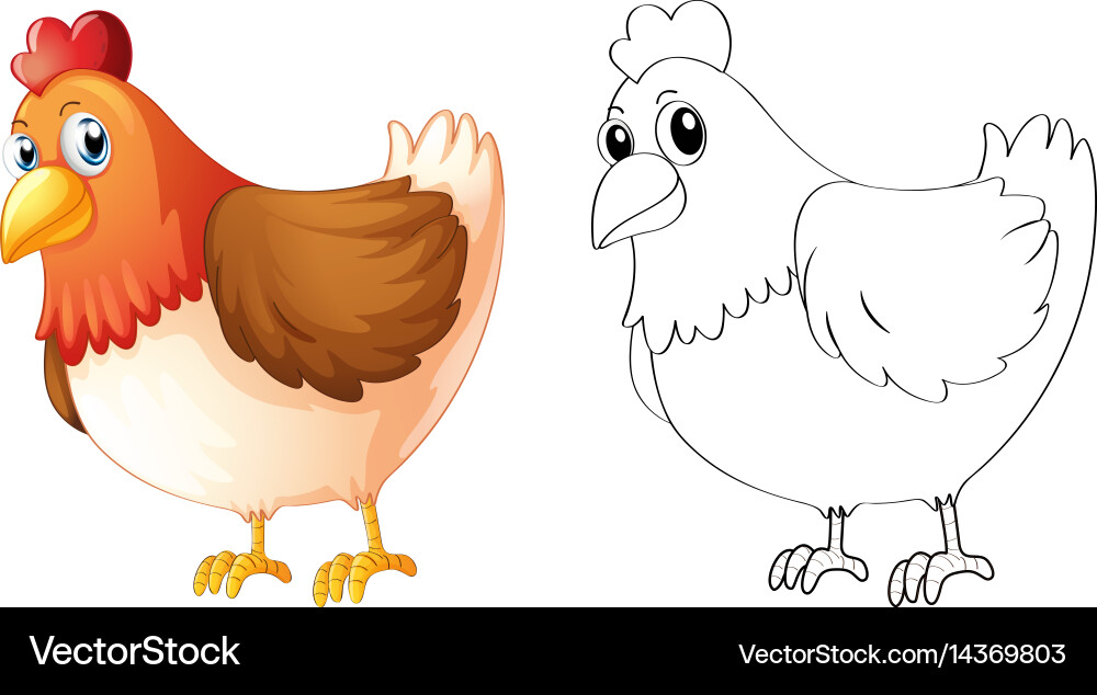 Doodles drafting animal for chicken Royalty Free Vector