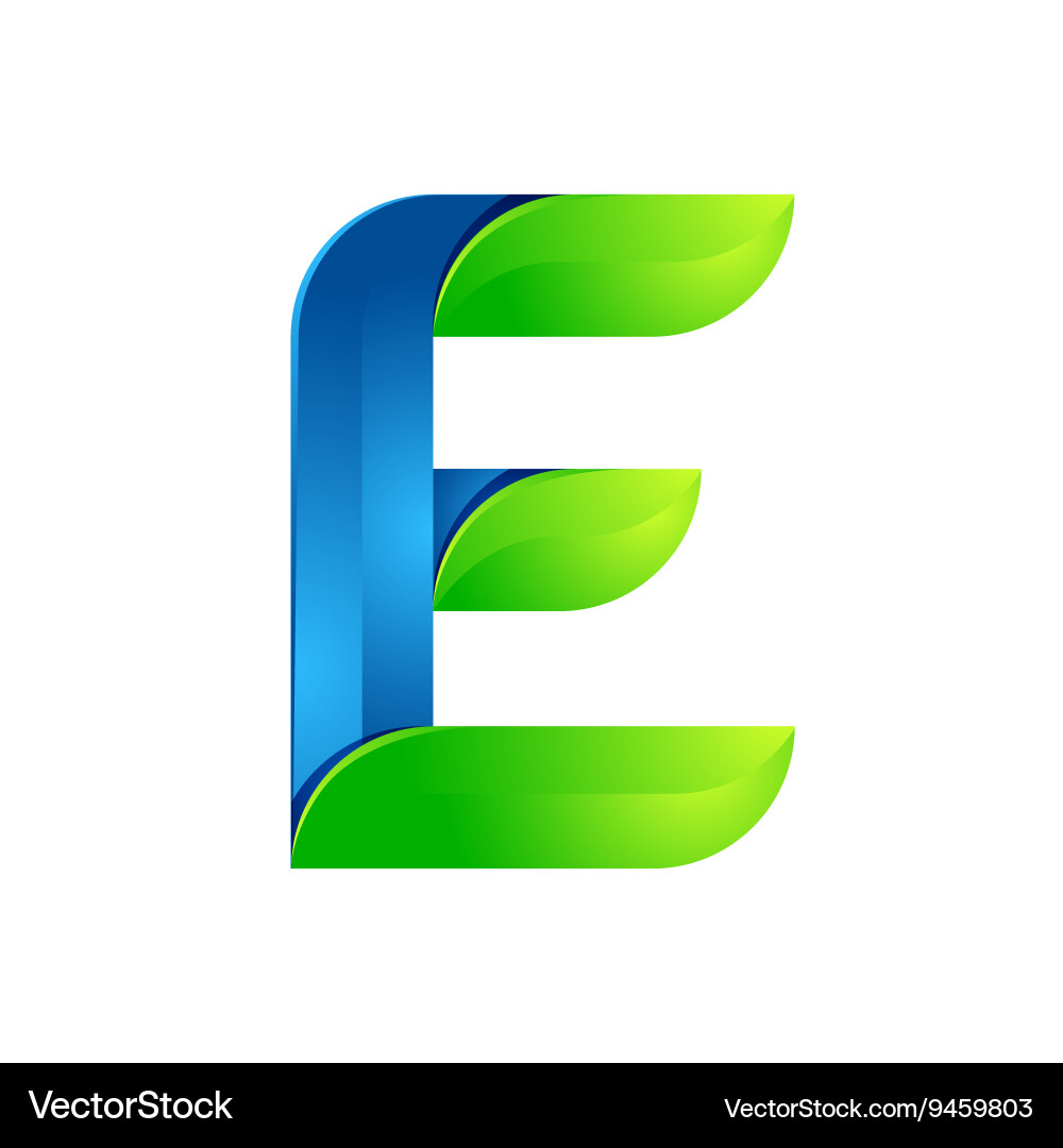 Elegant E Leaf Logo Royalty Free Vector Image - VectorStock