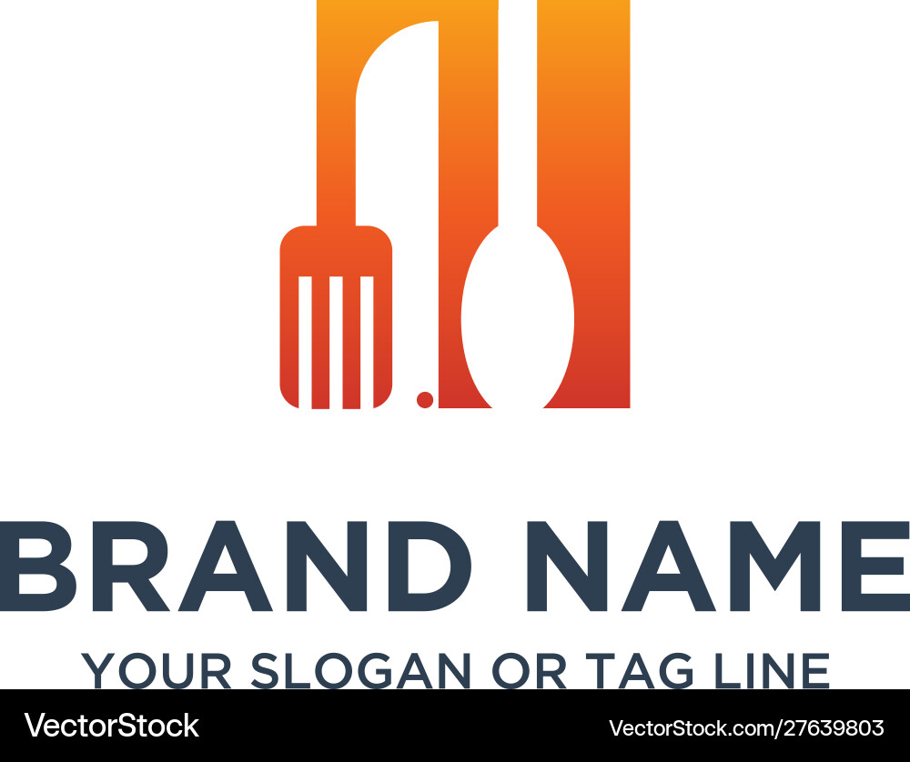 Food logo designs full color Royalty Free Vector Image