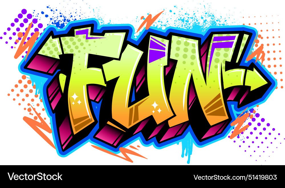 Graffiti text Royalty Free Vector Image - VectorStock
