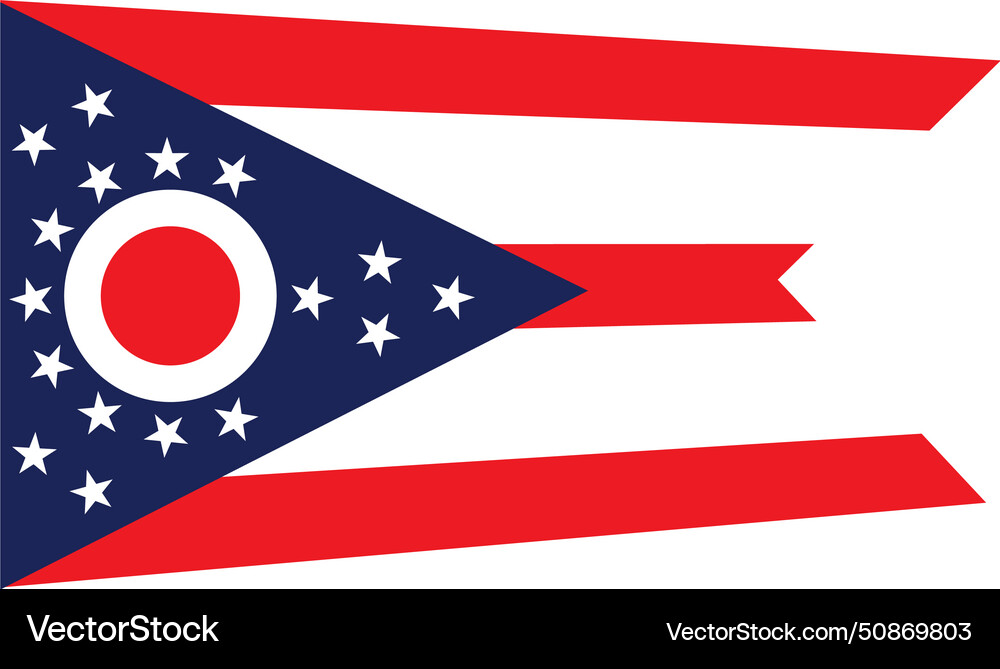 Ohio flag Royalty Free Vector Image - VectorStock