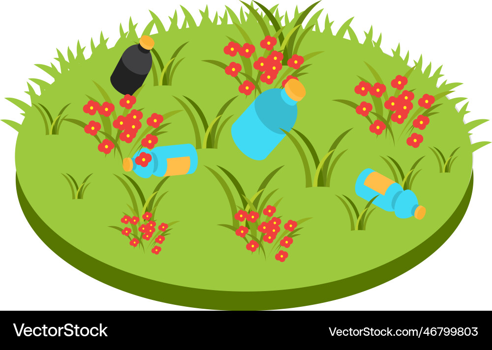 Plastic pollution concept Royalty Free Vector Image