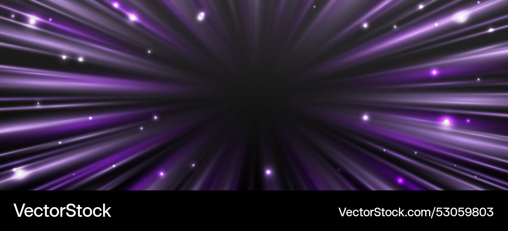 Radial speed rays light neon flow zoom in motion Vector Image