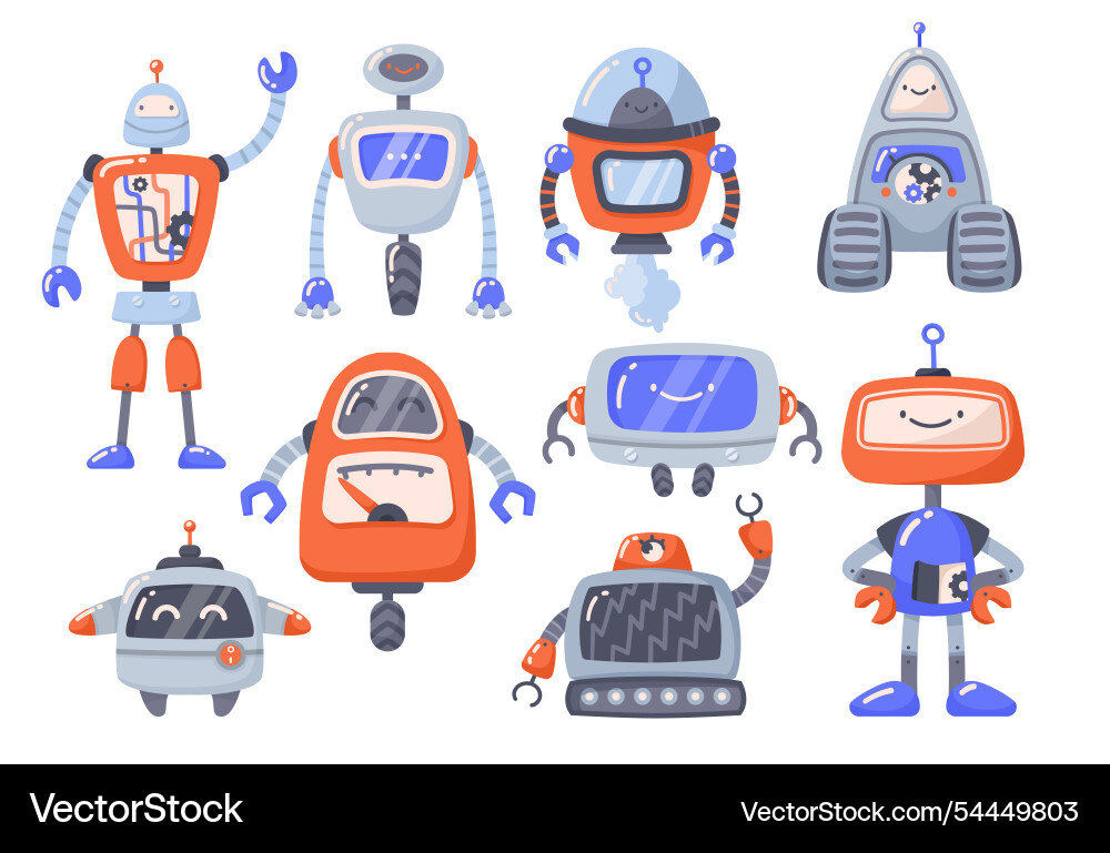 Robot and modern electronic humanoid machine Vector Image