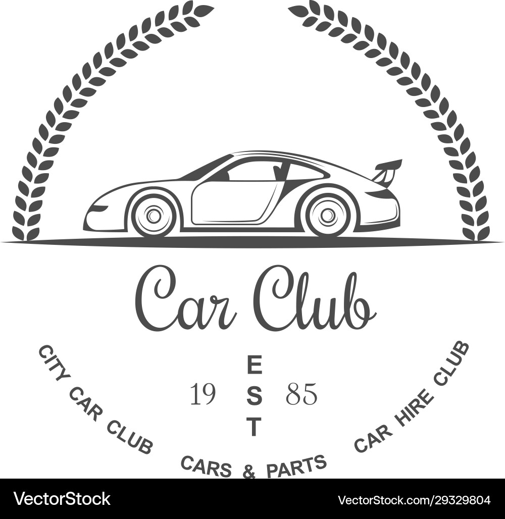 Car club logotype Royalty Free Vector Image - VectorStock