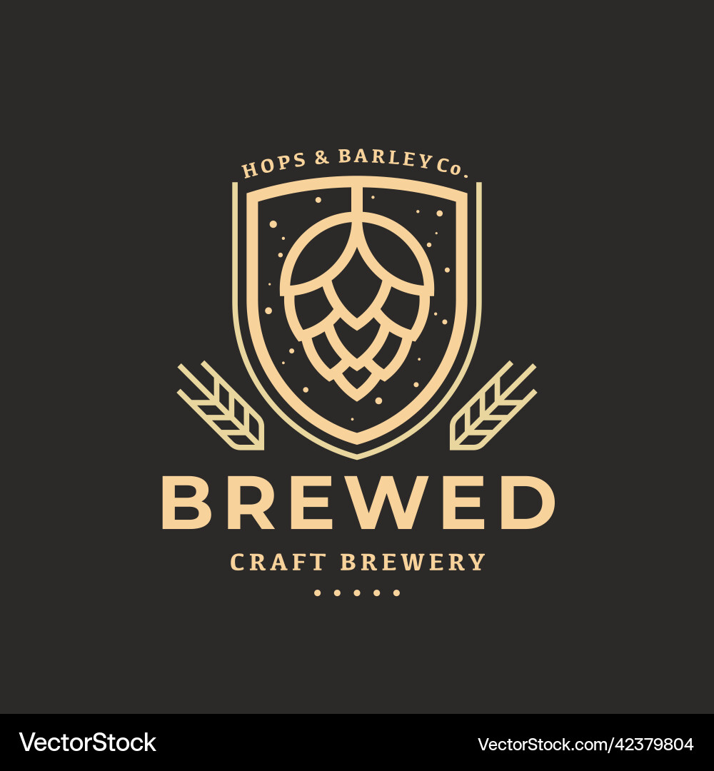 Craft beer logo icon Royalty Free Vector Image
