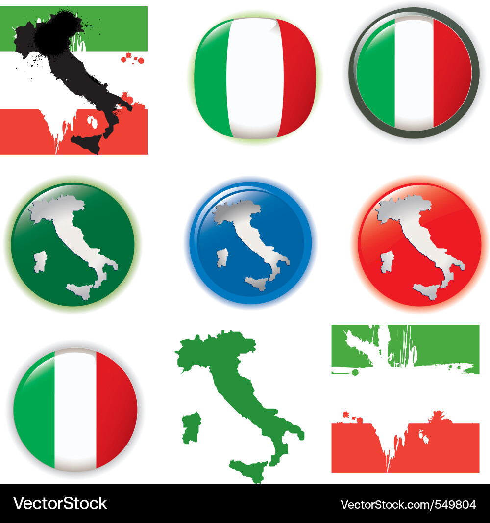 Italian symbols Royalty Free Vector Image - VectorStock