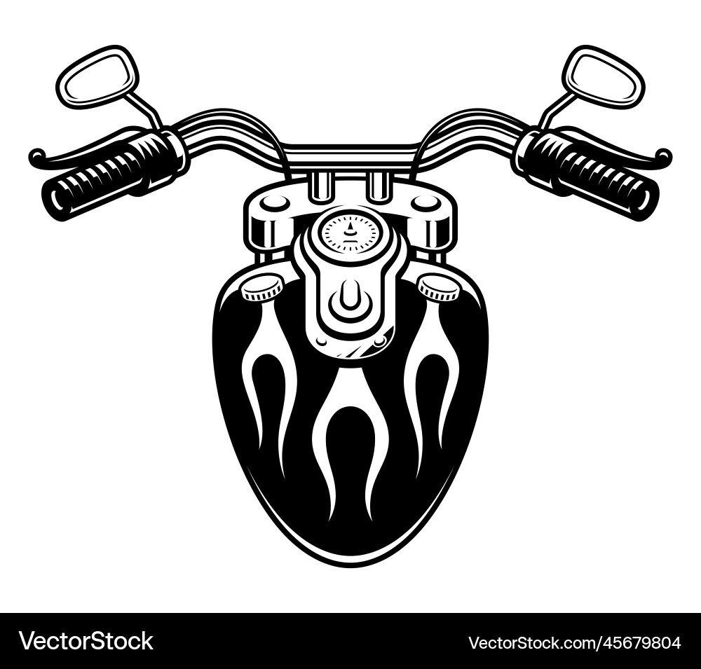 Motorcycle handlebar Royalty Free Vector Image