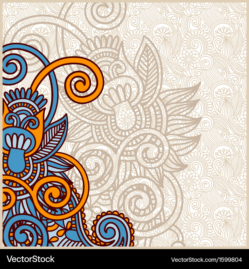 Ornate Floral Background Royalty Free Vector Image